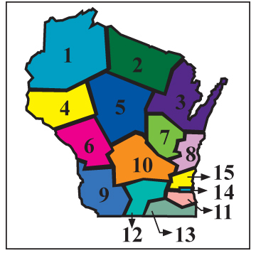 Region Map | Wisconsin Association of School Boards