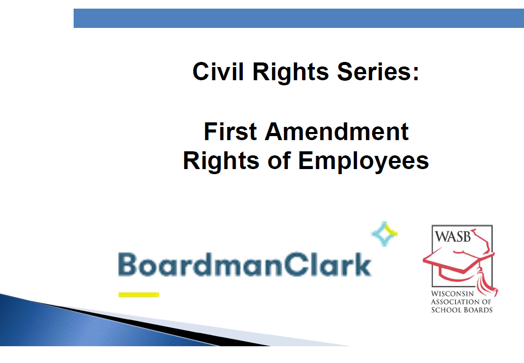 First Amendment Rights Of Employees Image | Wisconsin Association of ...