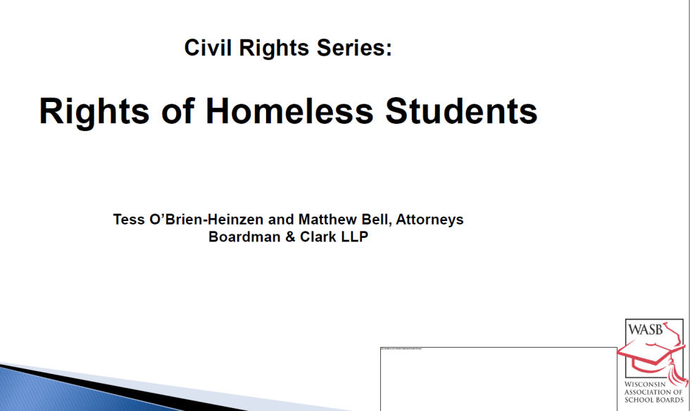 Homeless Students Presentation Image | Wisconsin Association of School ...