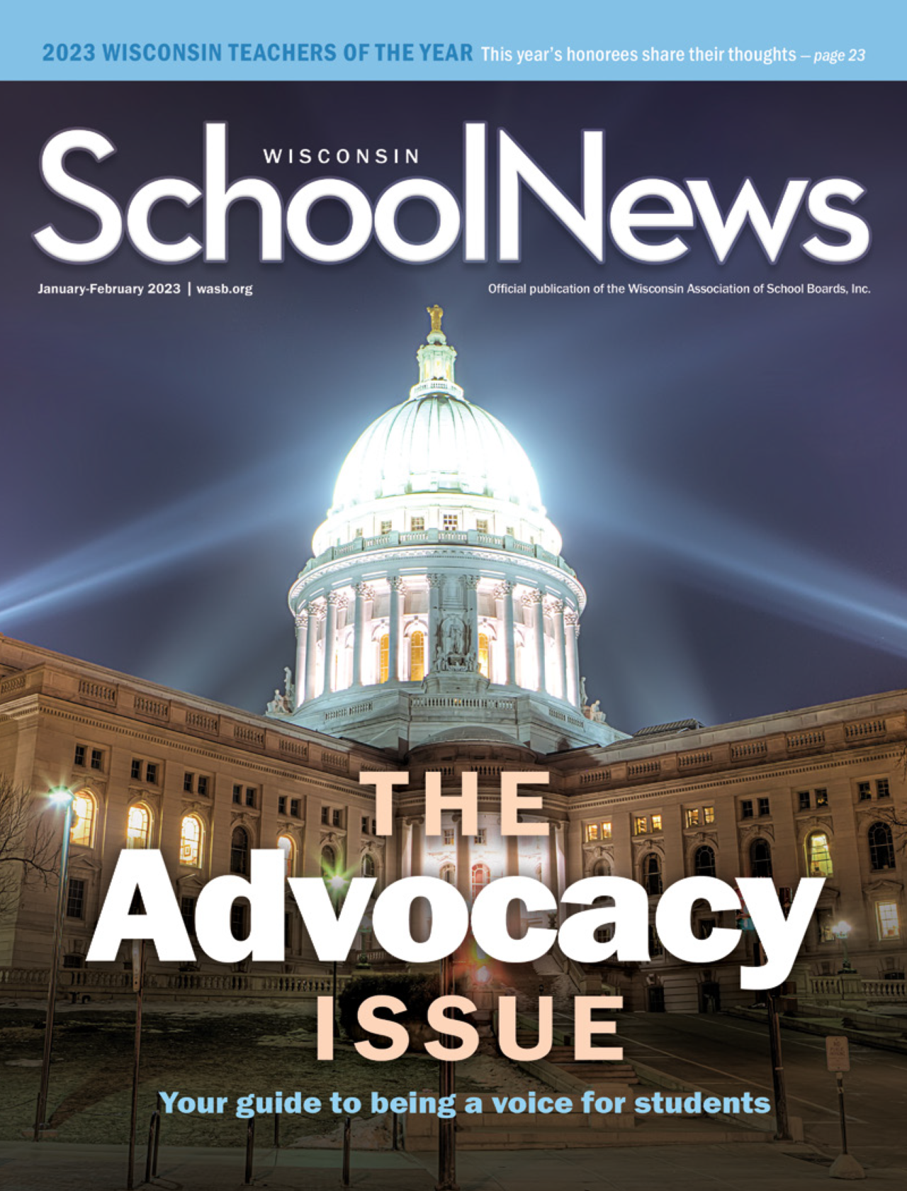 WASB 2023 Janfeb Cover | Wisconsin Association of School Boards