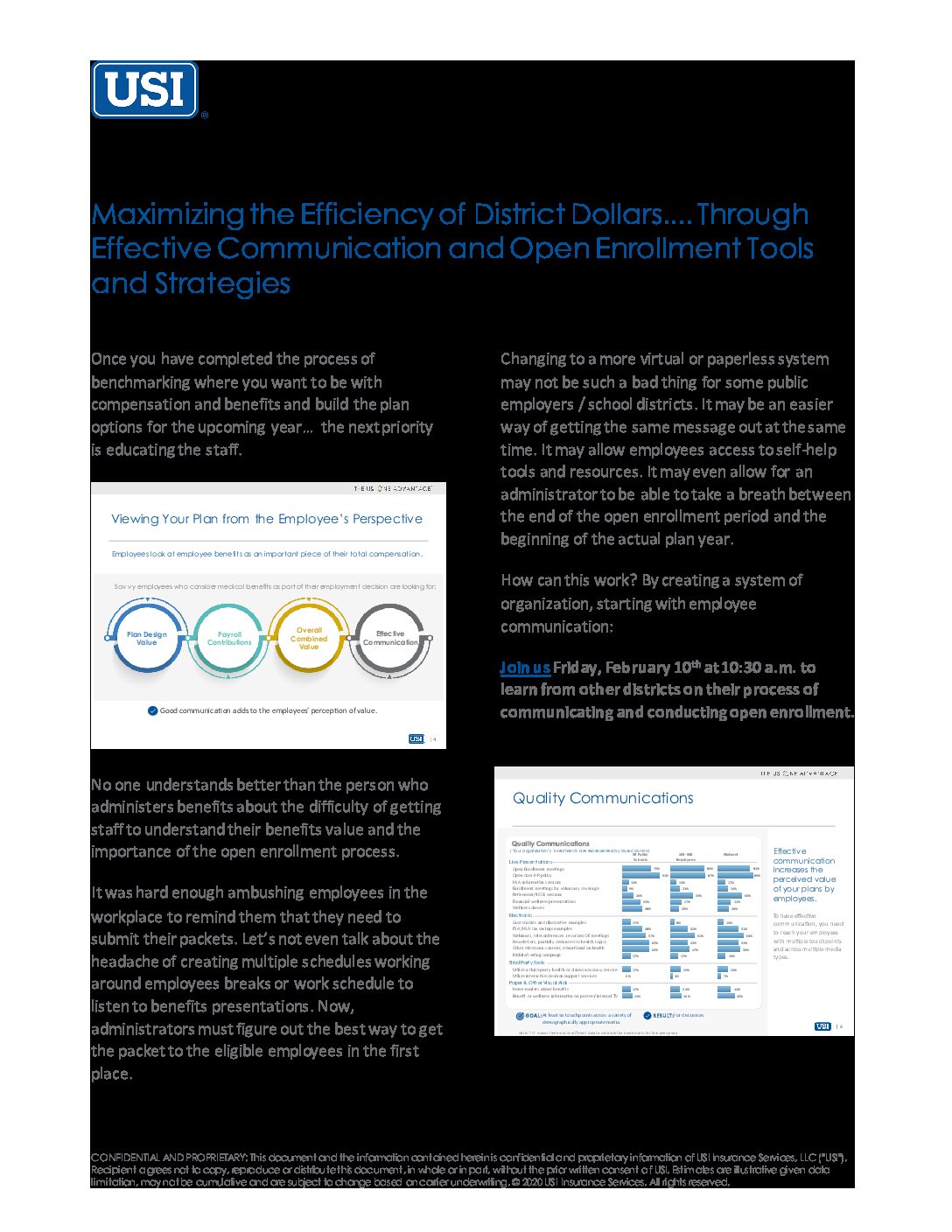 USI Effective Communication And Open Enrollment Tools And Strategies ...