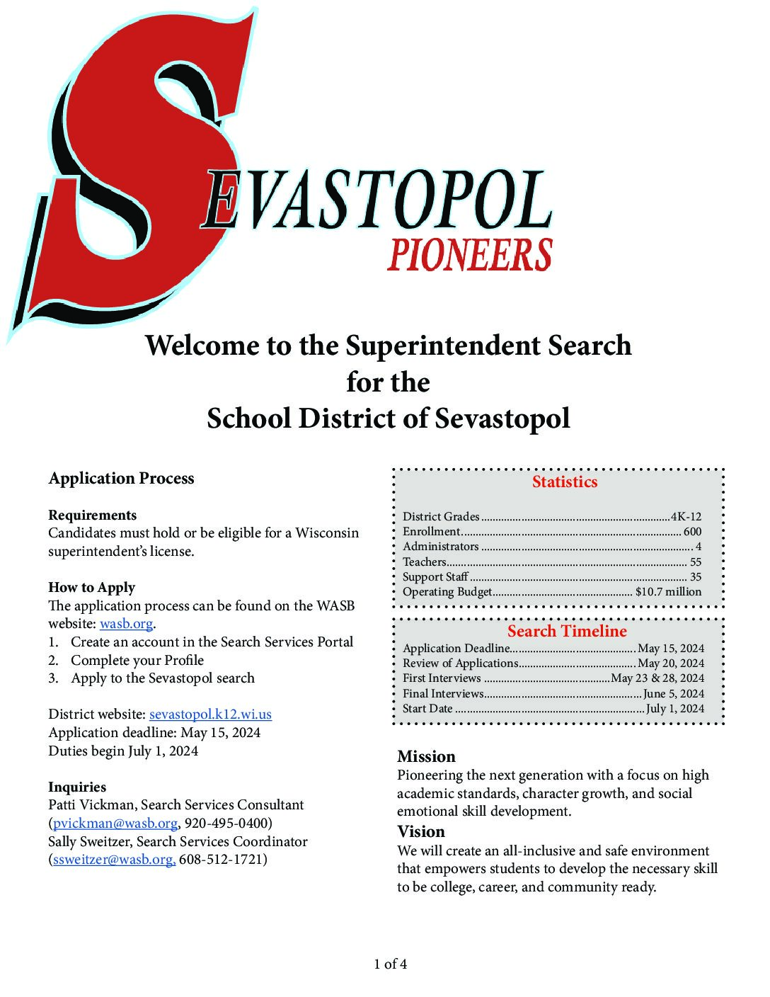 Sevastopol Brochure 2024 | Wisconsin Association of School Boards