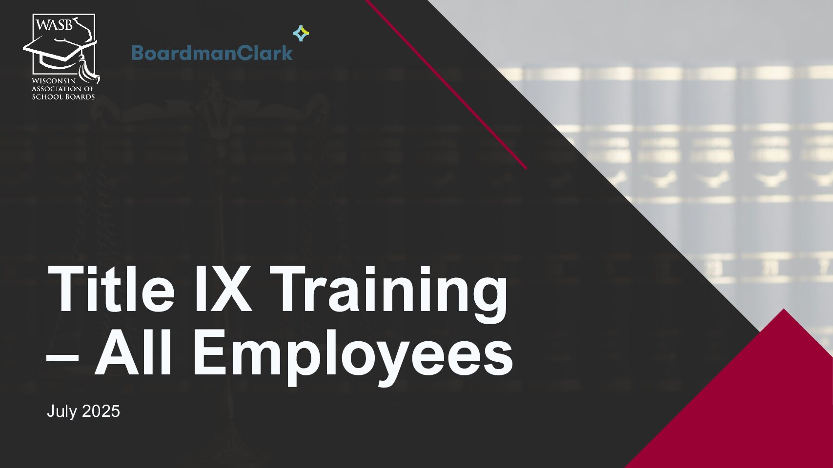 2025 Title IX All Employee Training | Wisconsin Association of School ...