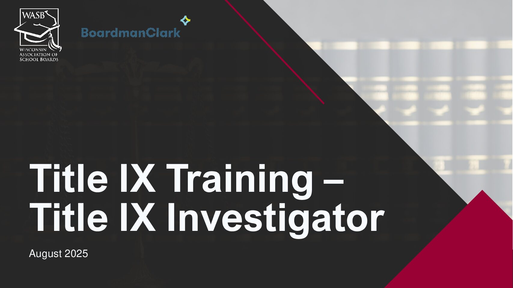 Title IX Investigator 2025 Power Point Slides in PDF Format - Wisconsin ...