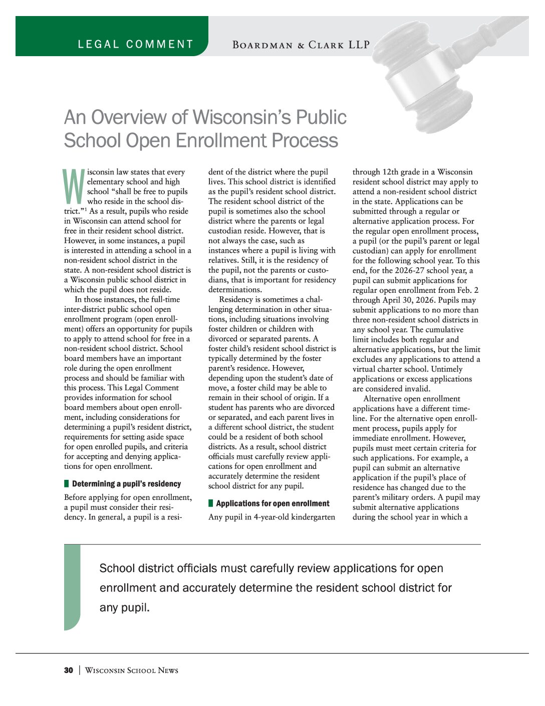 An Overview Of Wisconsin’s Public School Open Enrollment Process ...